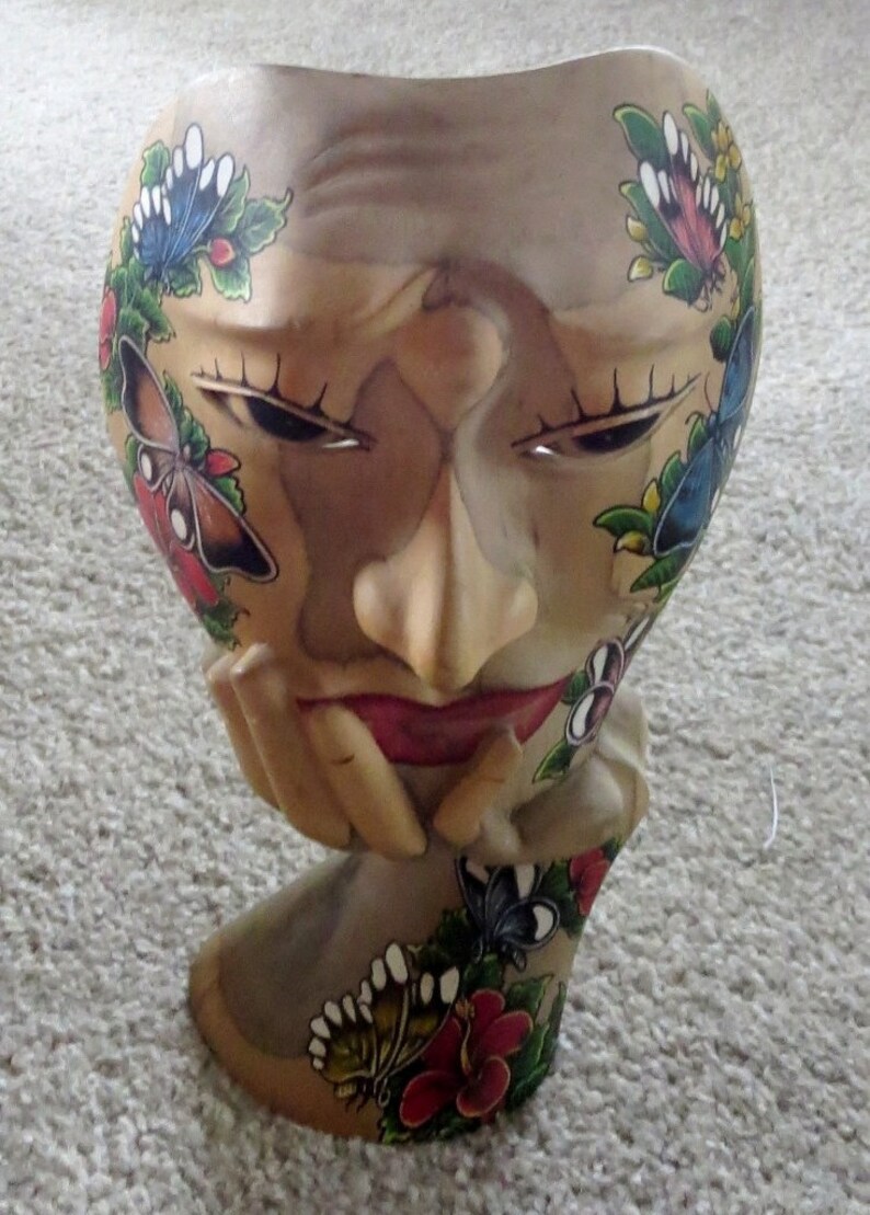 Hibiscus Wood Novica Wall Mask, Indonesian, Bali Hand Carved and ...