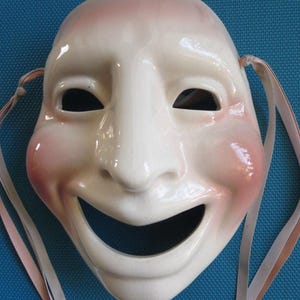 2 Clay Art Ceramic Wall Masks, Comedy and Tragedy Wall Decor - Etsy