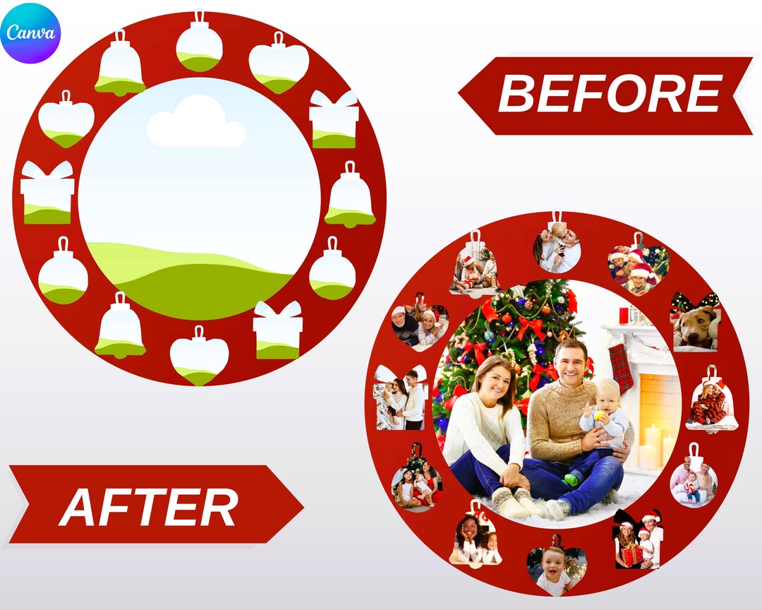 Editable Christmas Clock Template Customizable Christmas Timer - Etsy
