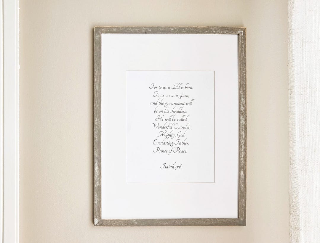 Isaiah 9:6 Scripture Wall Art Printable (digital Download) - Etsy