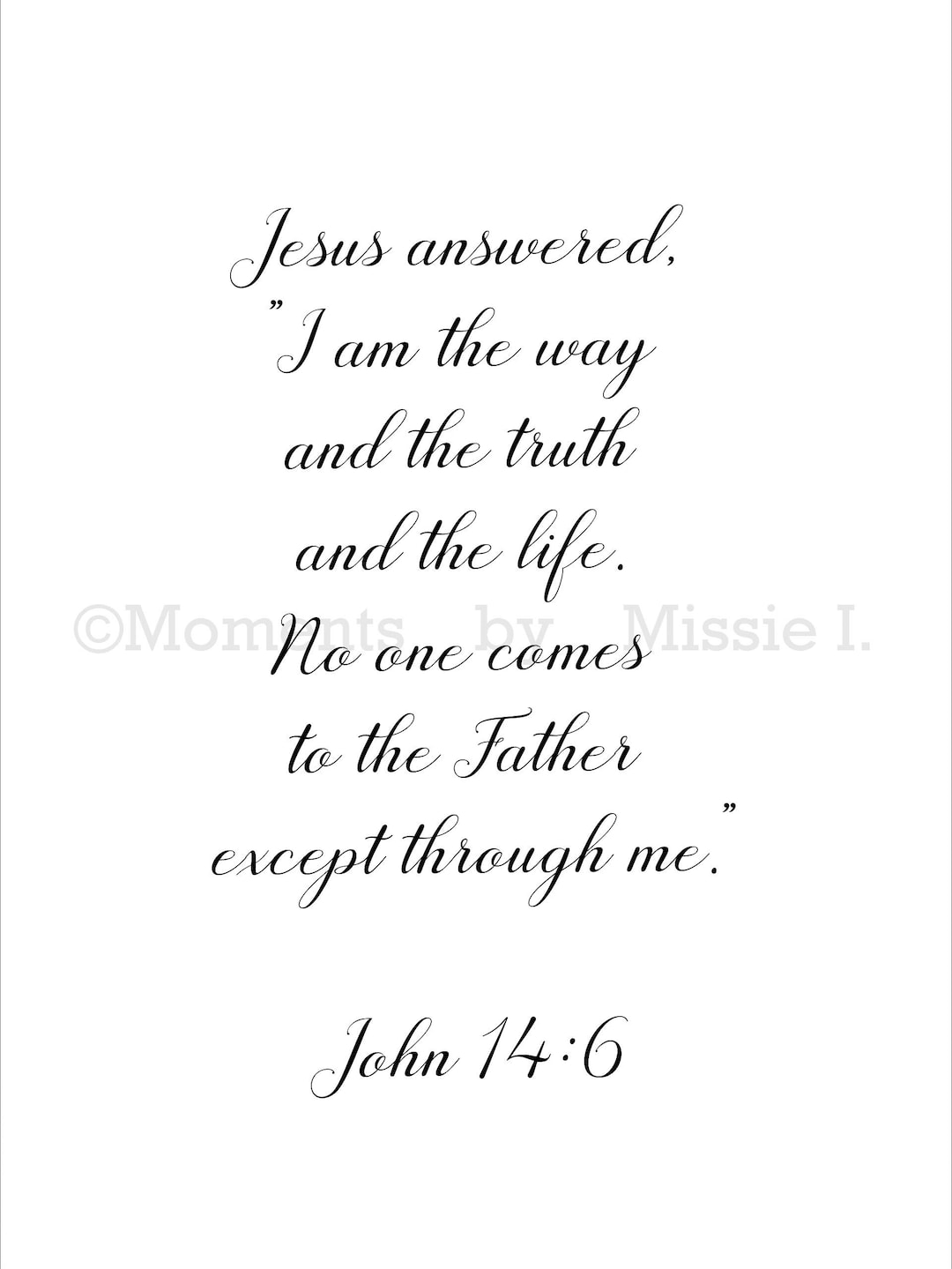 John 14:6 Digital Download. Christian Wall Décor. Printable. Bible ...