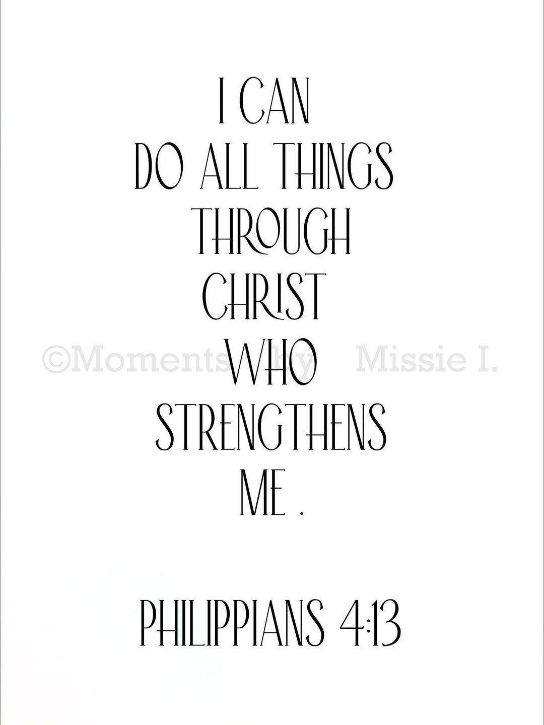 Philippians 4:13 Digital Download. Christian Wall Décor. Printable ...