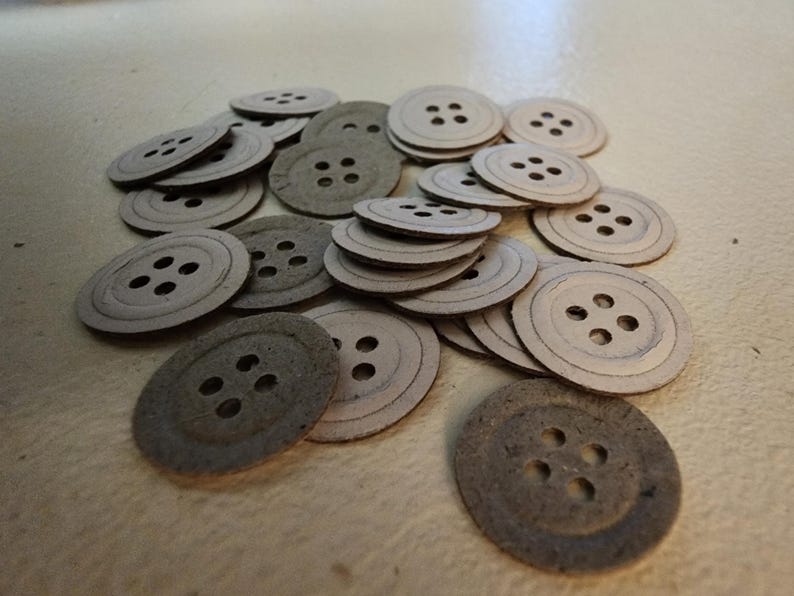 Handcrafted Paper Buttons; for Scrapbooking, Junk Journals, Crafts; .5 ...