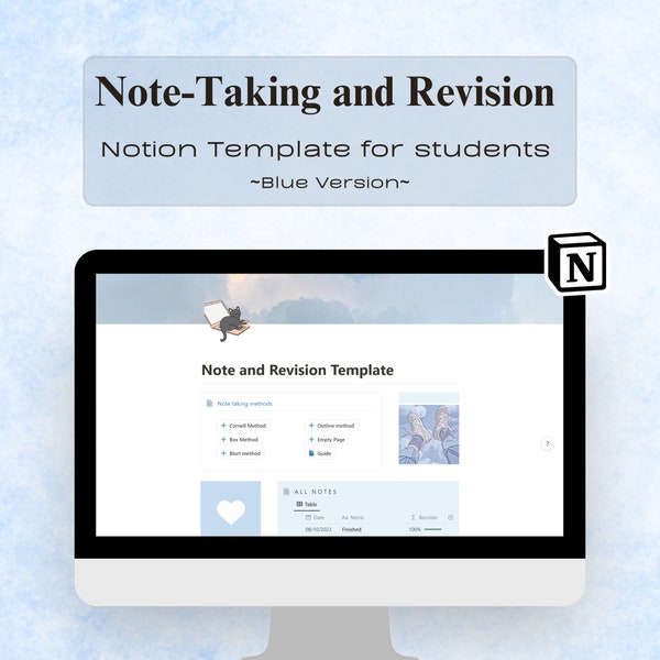 Digital Revision Note Template - Etsy