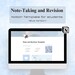 Notion Template College Student, Note-taking and Revision Checklist ...