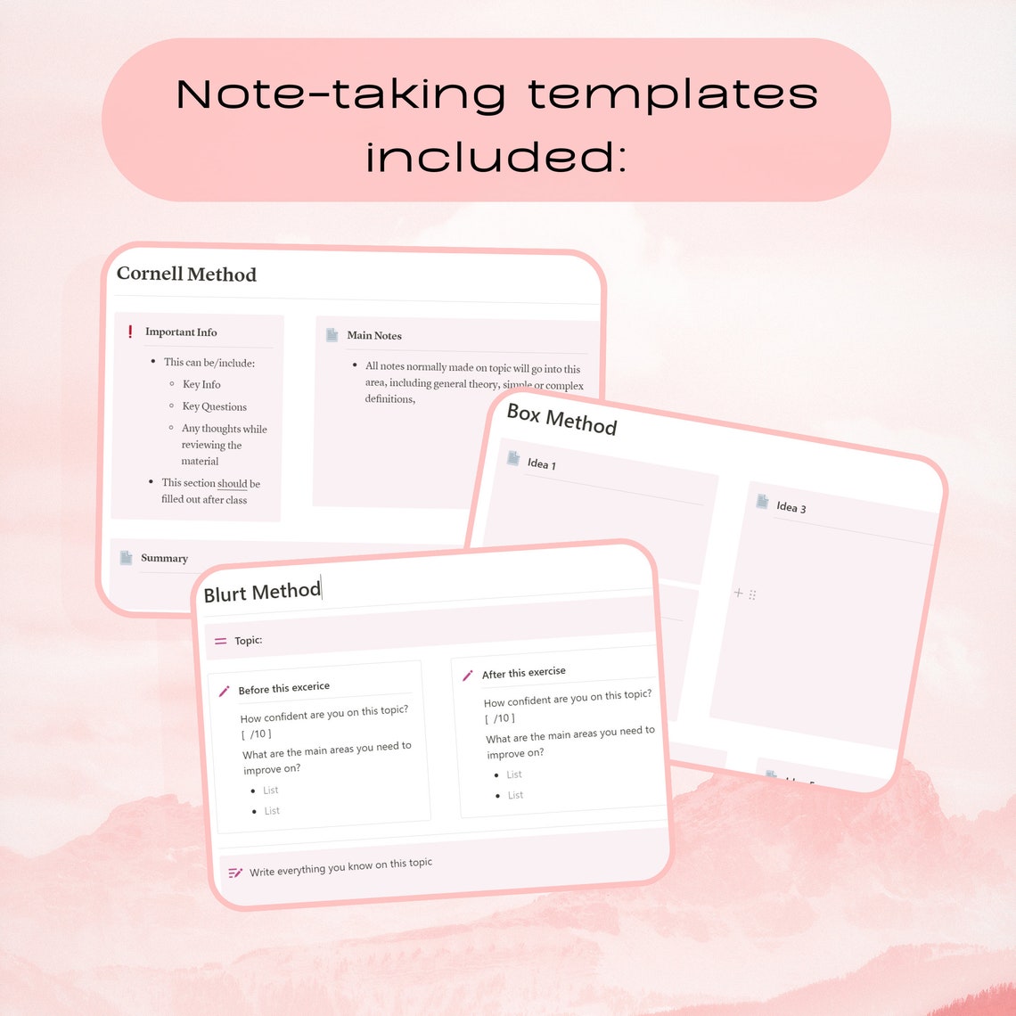 Notion Template College Student, Note-taking and Revision Checklist ...