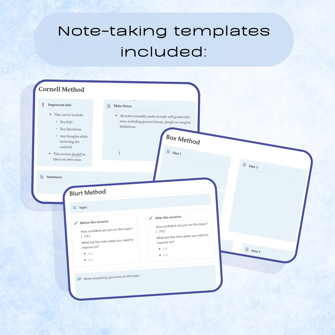 Notion Template College Student, Note-taking and Revision Checklist ...