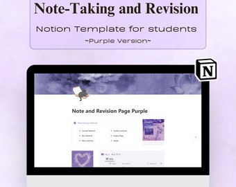 Notion Template College Student, Note-taking and Revision Checklist ...
