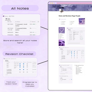 Notion Template College Student, Note-taking and Revision Checklist ...