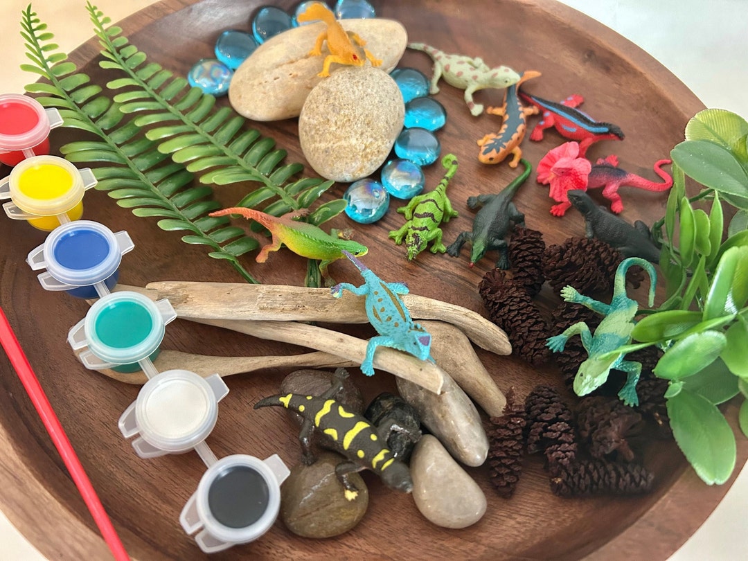 SLITHERING LIZARD Play Dough Kit Small World Sensory Play - Etsy