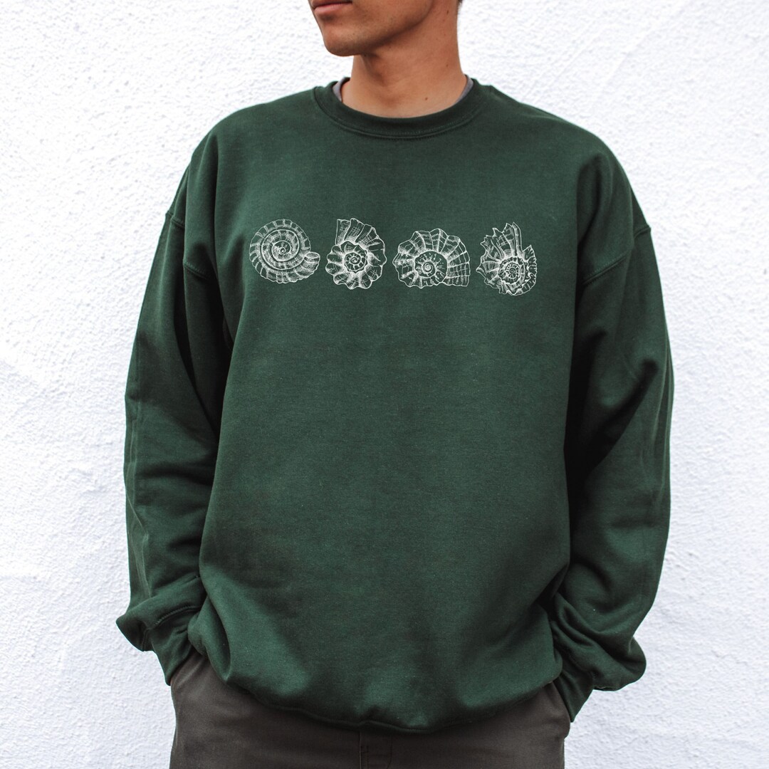 Vintage Ammonite Sweatshirt, Retro Shell Sweater, Dinosaur Shirt ...