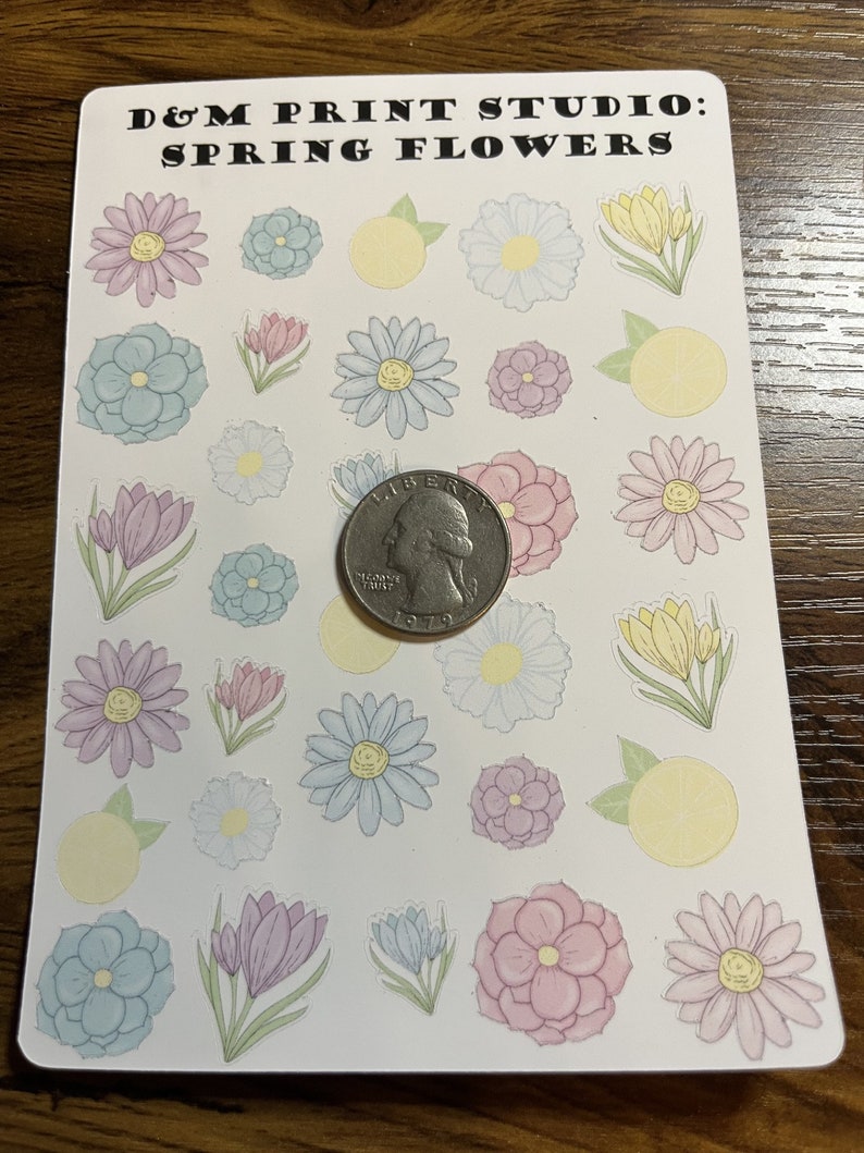 Watercolor Spring Cleaning, Spring Flowers Sticker Sheet 5x7/ 4x6 ...