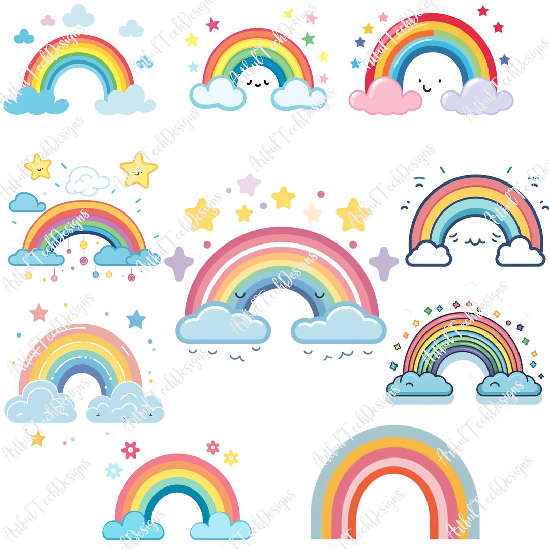 Rainbow Sublimation Bundle - Includes 10 Images in PNG, SVG, and JPG ...