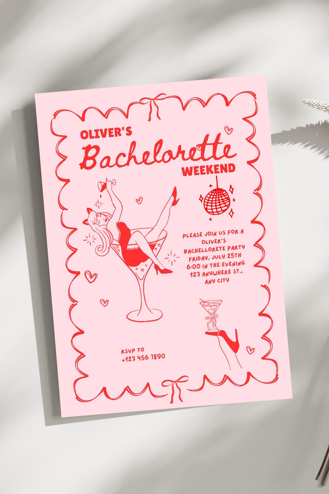 Editable Bachelorette Party Invitation Bachelorette Weekend Invite ...