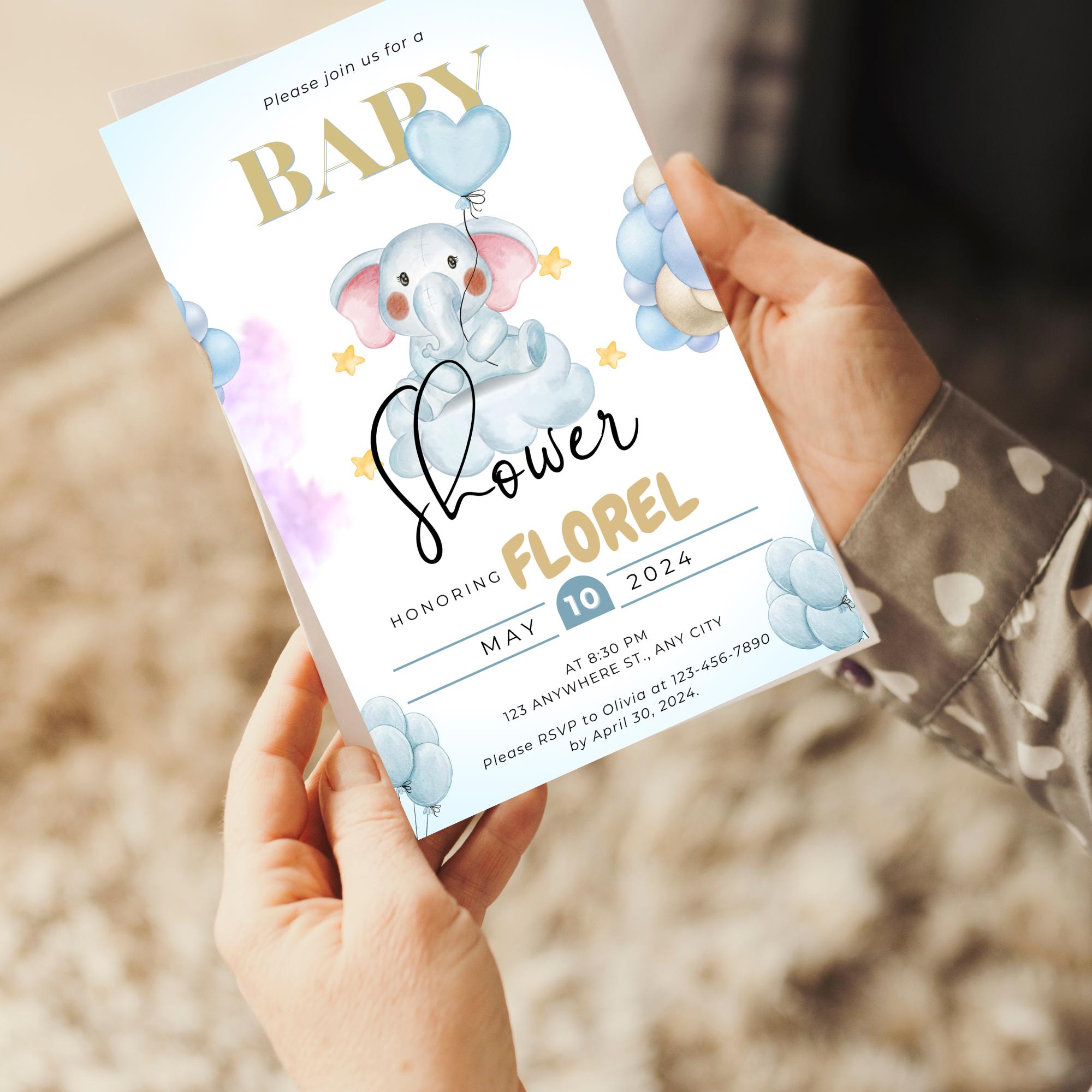 Printable Baby Shower Card Boy, Digital Download Baby Card, Sayings for ...