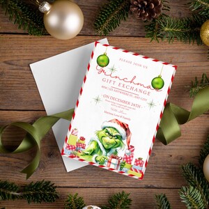 Grinchmas Invitation | Gift Exchange Party Invite | Christmas Party ...