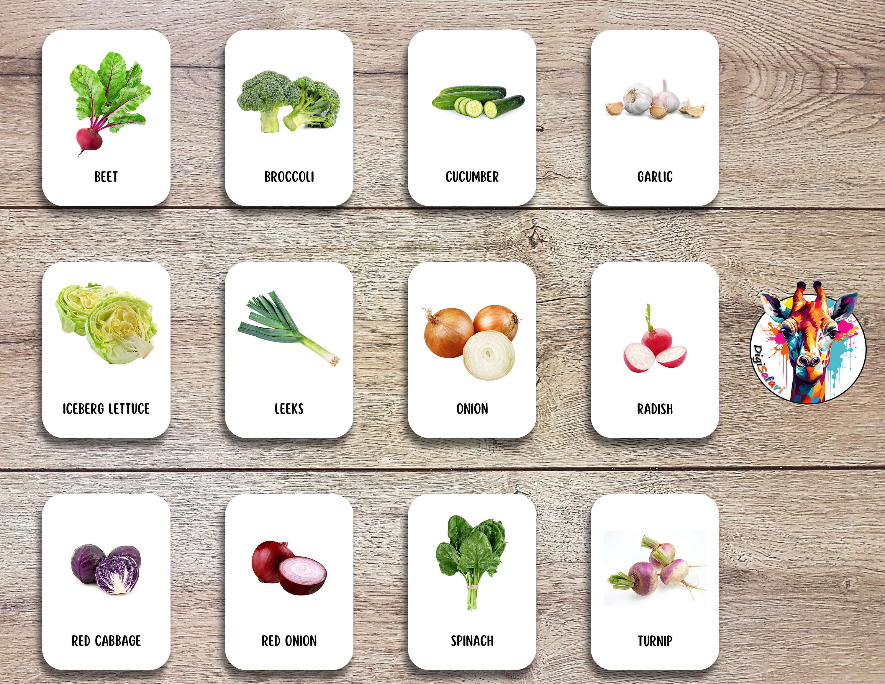 Explore Healthy Choices With Vegetable Flashcards | Montessori ...