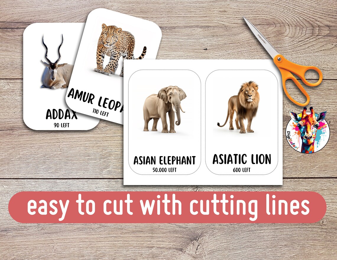 Endangered Animals Flashcards Montessori Education Educational ...