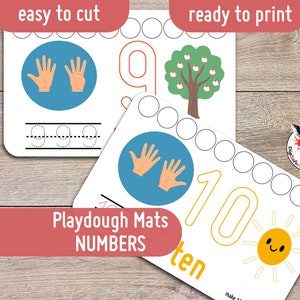 Creative Counting Play Doh Mats Numbers 1-10 Toddler Activities ...