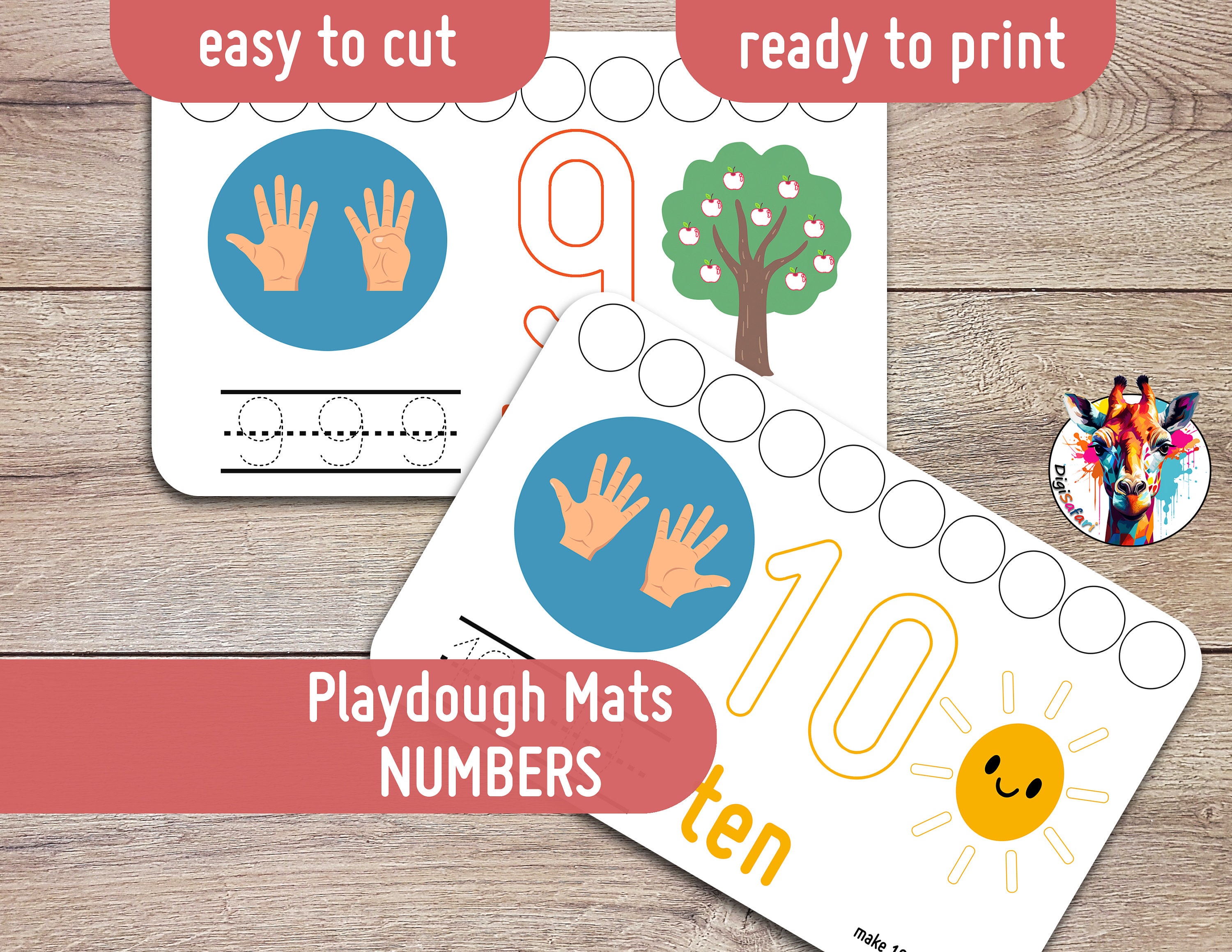 Creative Counting Play Doh Mats Numbers 1-10 Toddler Activities ...