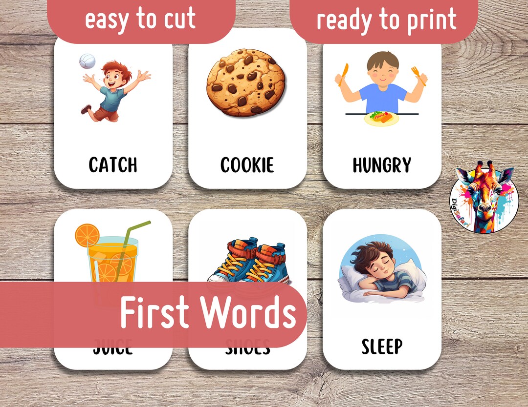 First Words Mastery Cards 80 Cards Set Montessori Flashcards ...