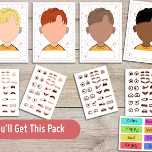 Emotions Activity for Kids, Printable Toddler Feeling Chart, Preschool ...