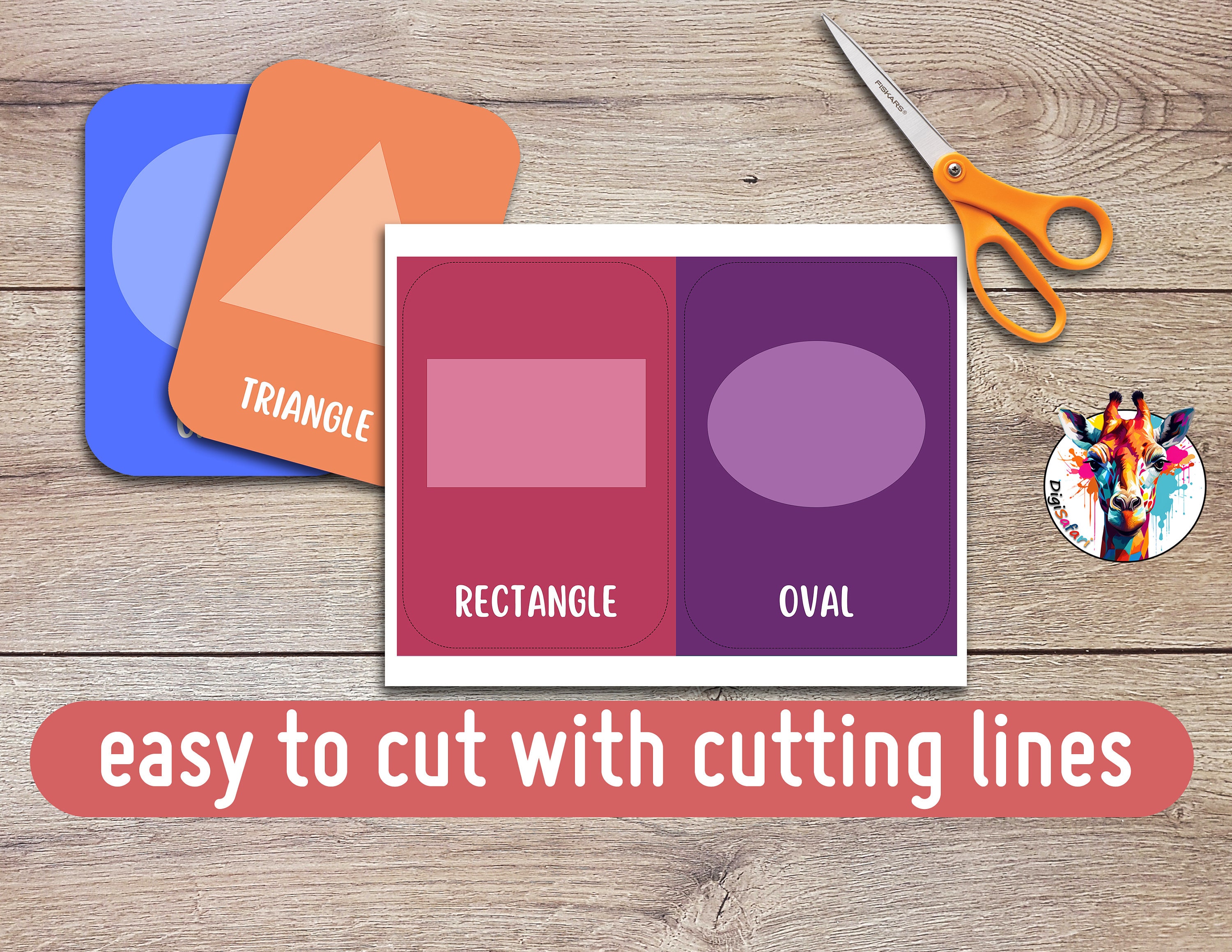 Digisafari Shapes Flash Cards | Montessori Flashcards | Educational ...