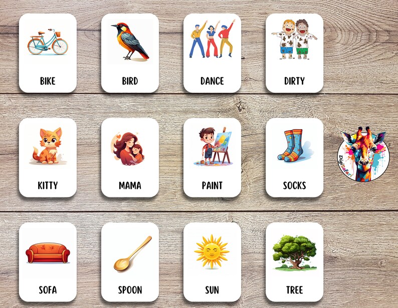 First Words Mastery Cards 80 Cards Set Montessori Flashcards ...