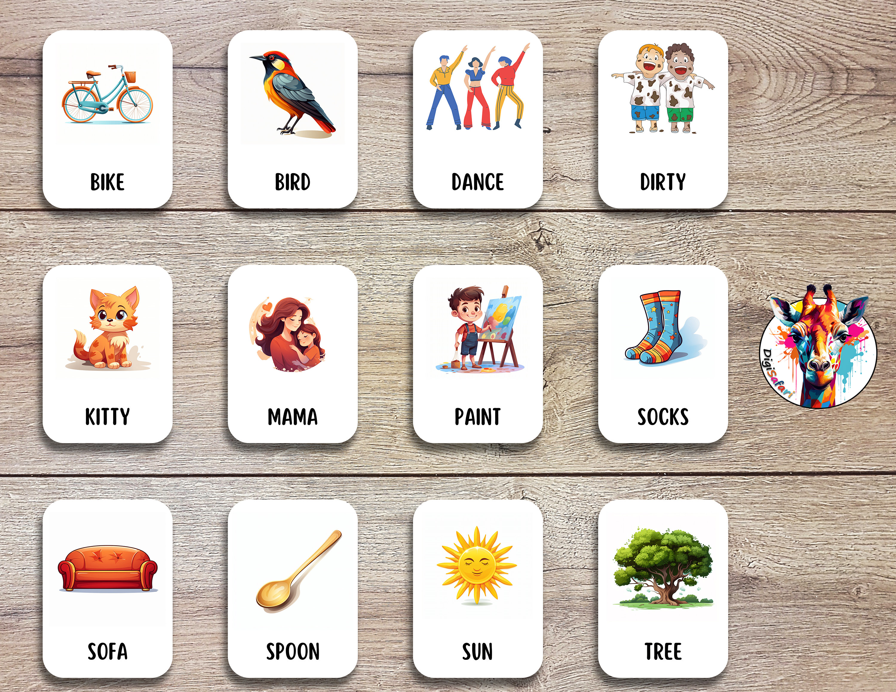 First Words Mastery Cards 80 Cards Set Montessori Flashcards ...