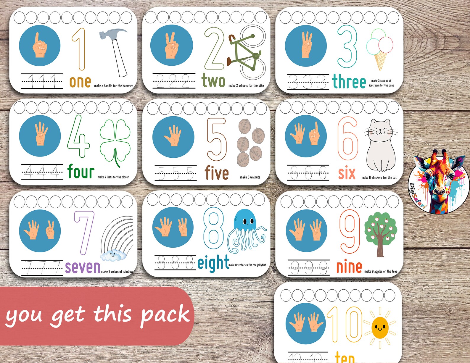 Creative Counting Play Doh Mats Numbers 1-10 Toddler Activities ...