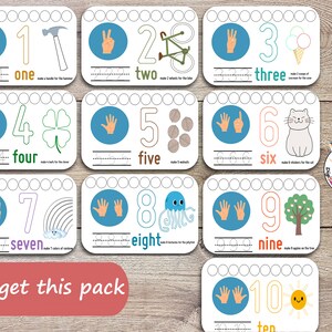 Creative Counting Play Doh Mats Numbers 1-10 Toddler Activities ...