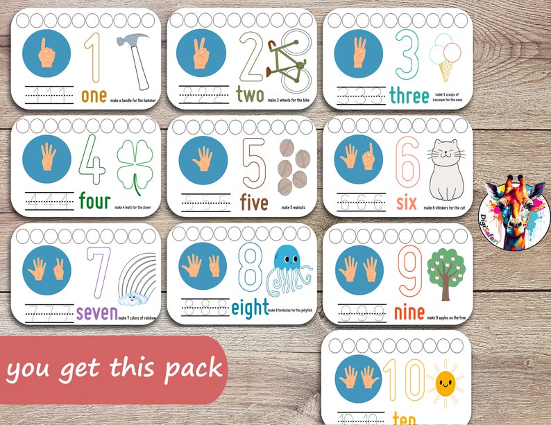 Creative Counting Play Doh Mats Numbers 1-10 Toddler Activities ...