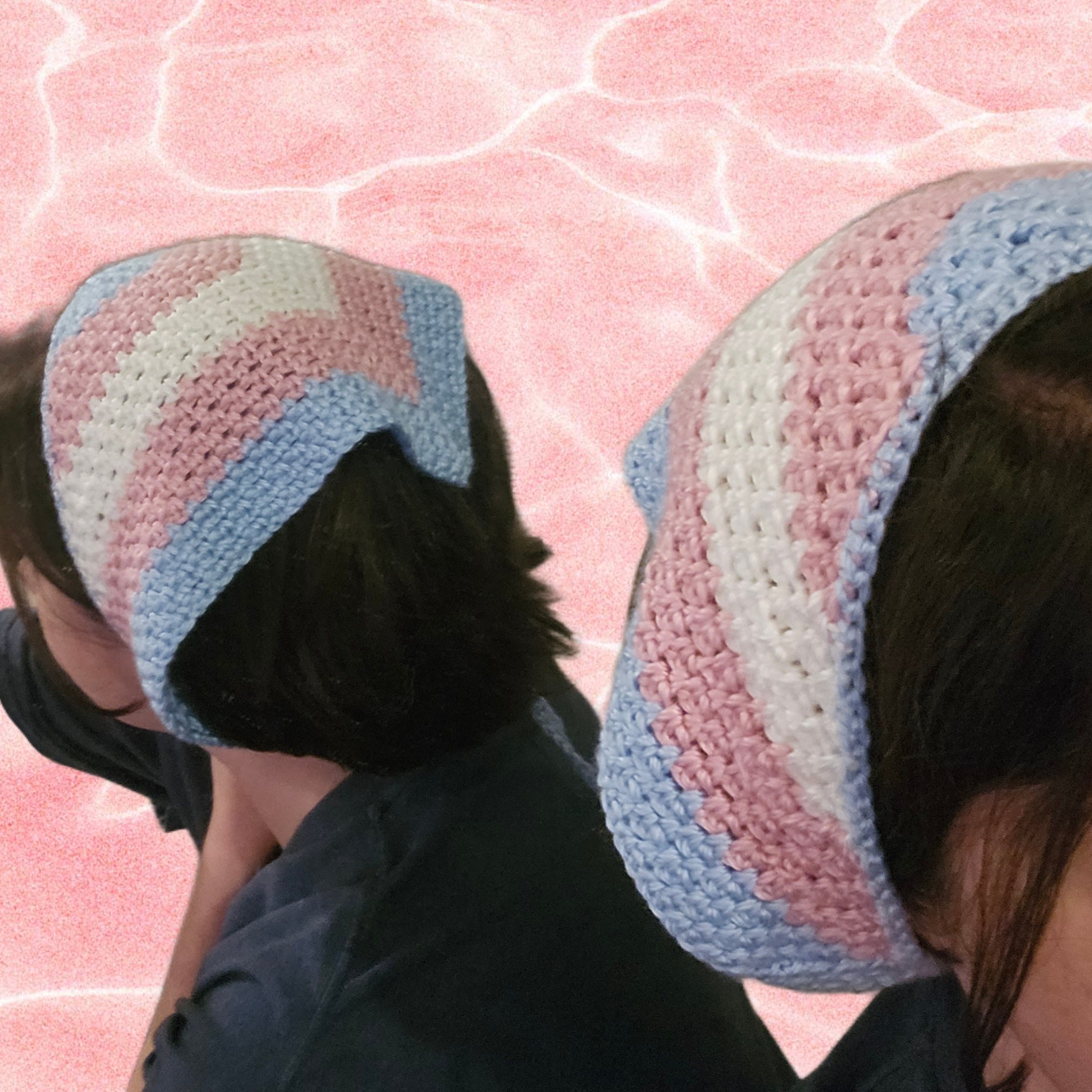 Trans Flag Crochet Bandana Pastel - Etsy