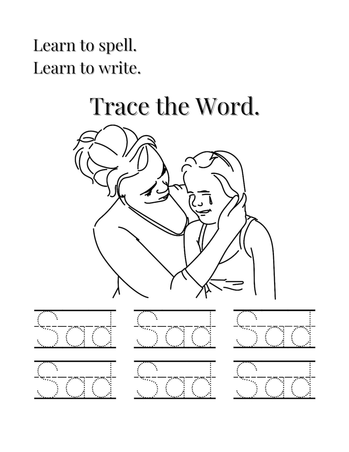 Printable Practice Guide Learn to Read Spell and Write With Coloring ...