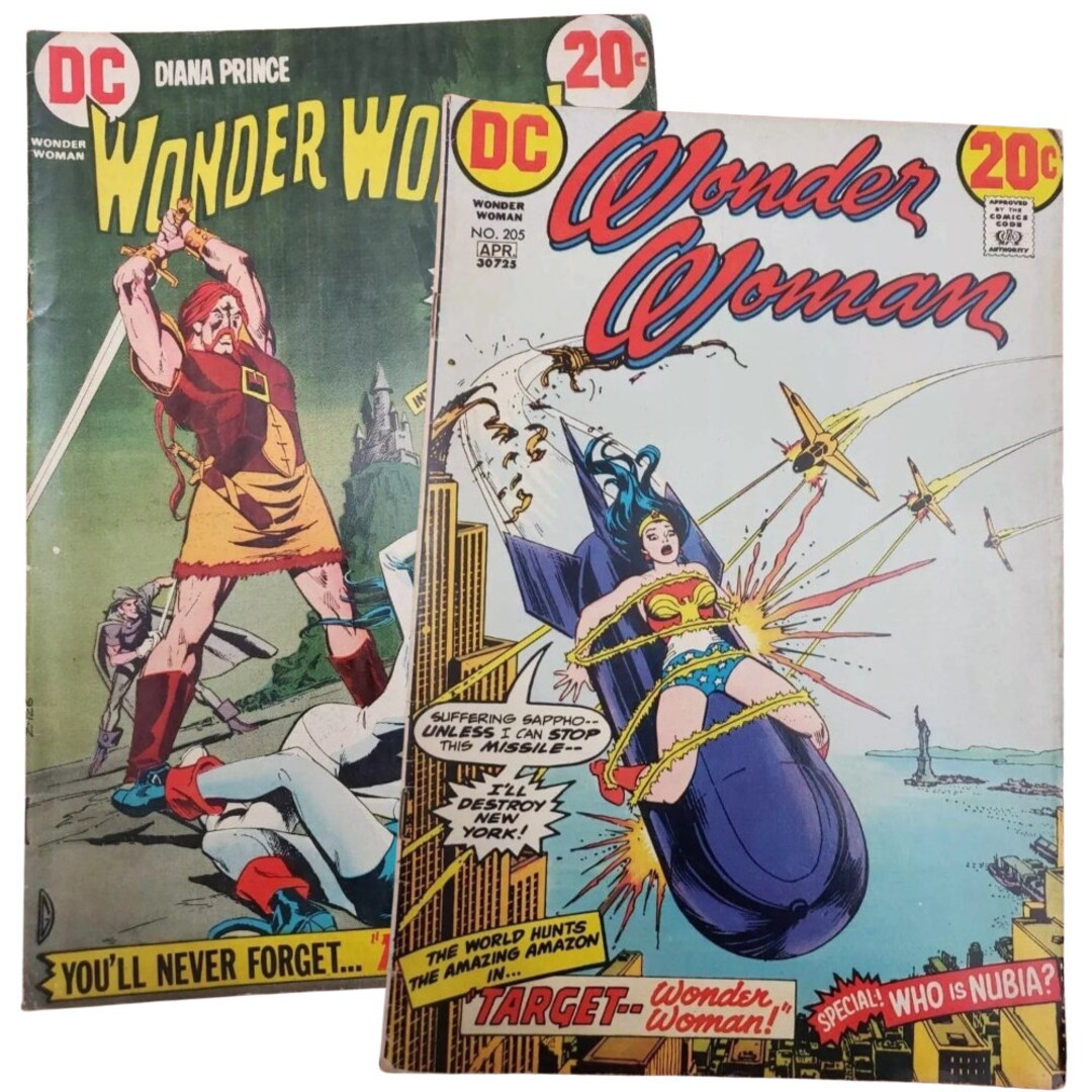 Wonder Woman Comic Books 1972 202 & 1973 205 DC Comics 20 Cents ...