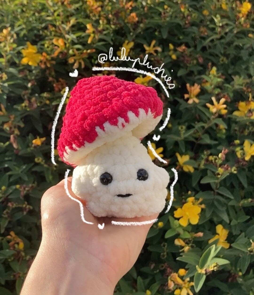 Poppable Crochet Mushroom - Etsy