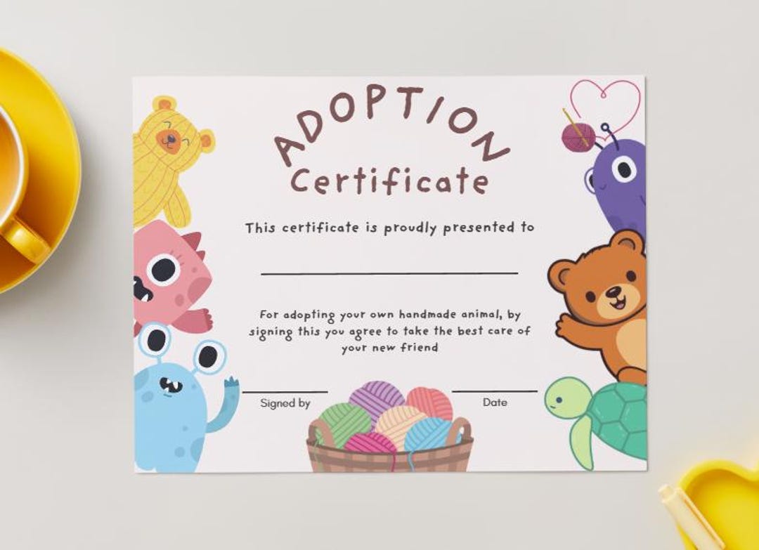 Handmade Crochet Adoption Labels for Your Amigurumi - Adopt With ...