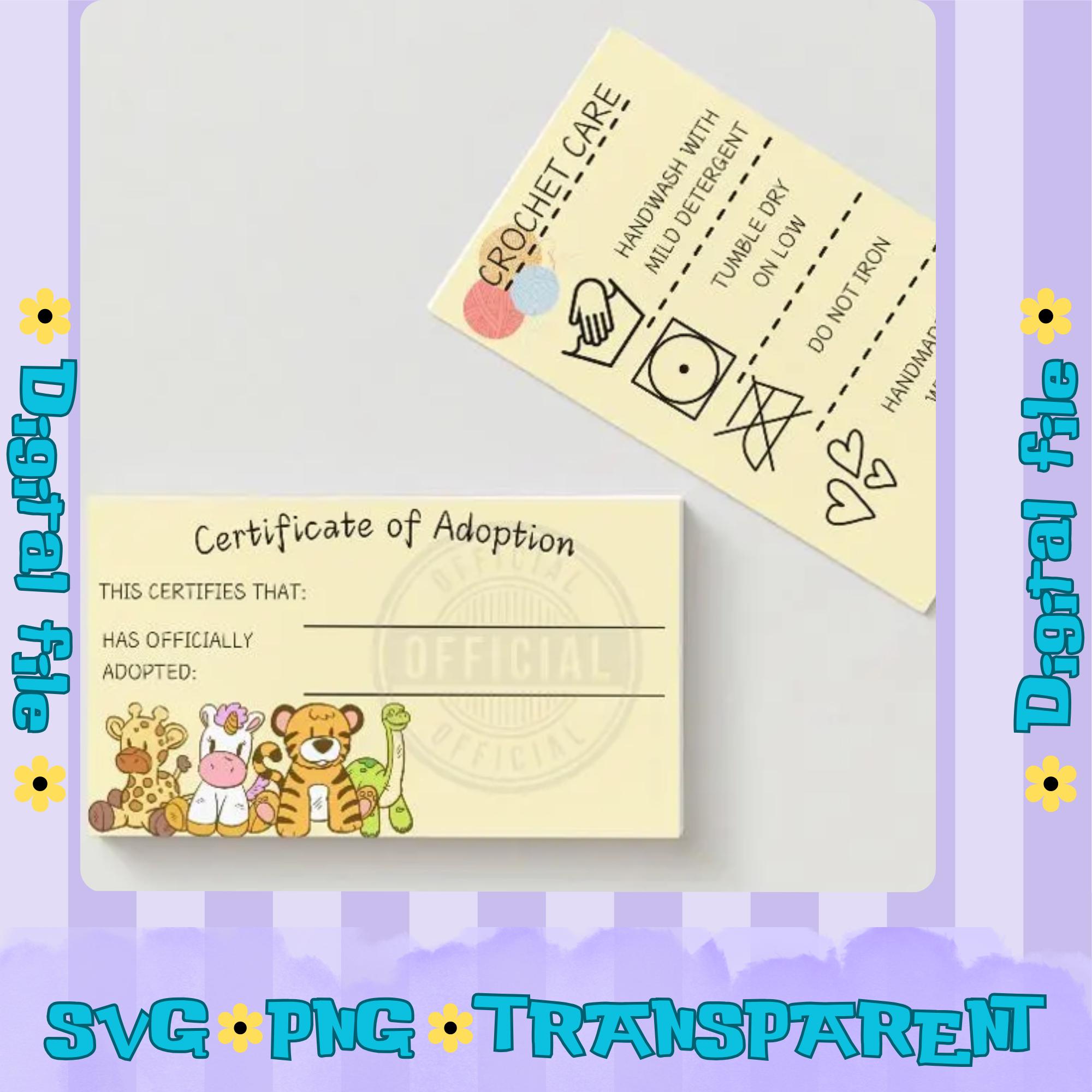 Handmade Crochet Care Labels for Your Amigurumi - Adopt With Confidence ...