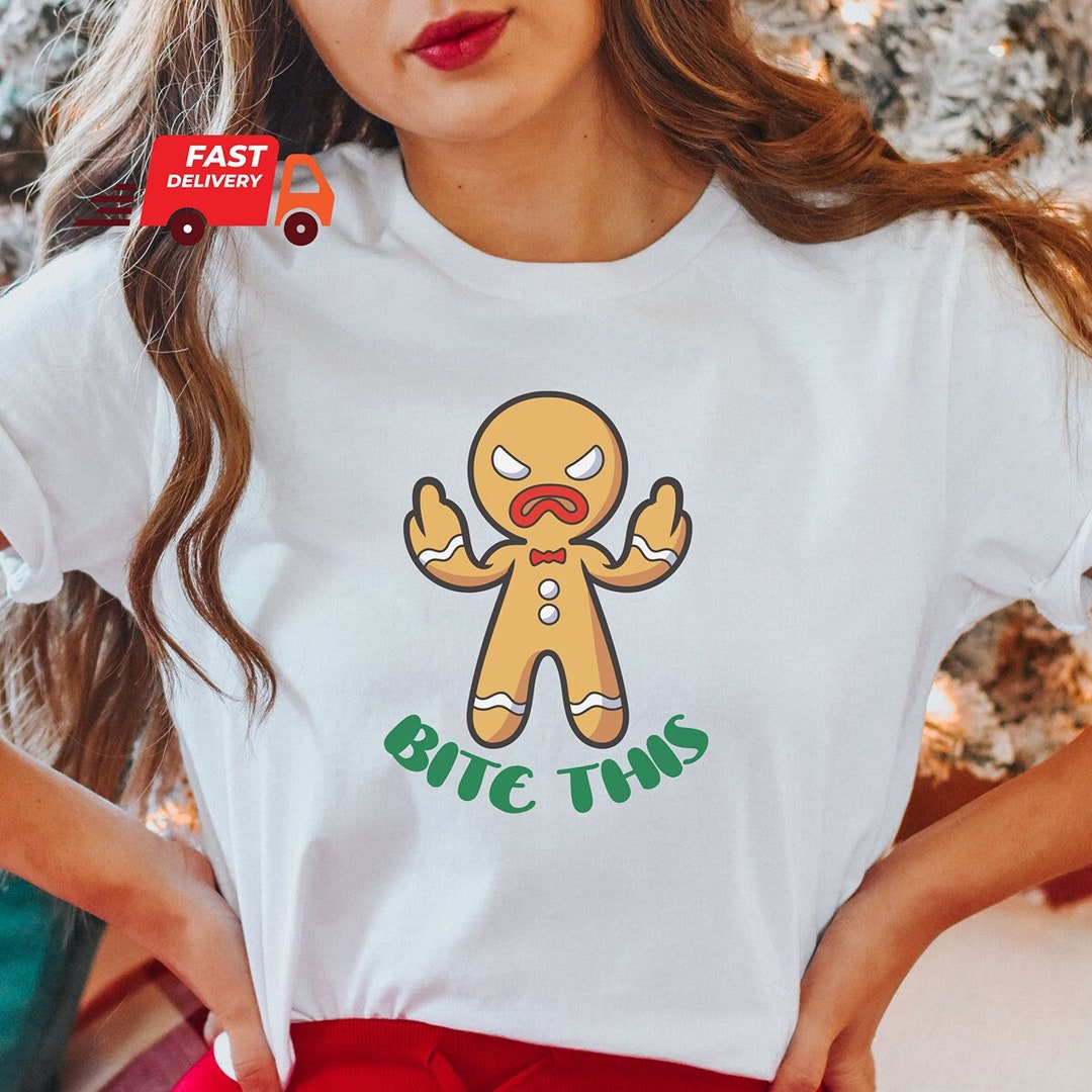 Gingerbread Man Shirt Bite This Shirt Gingerbread House - Etsy
