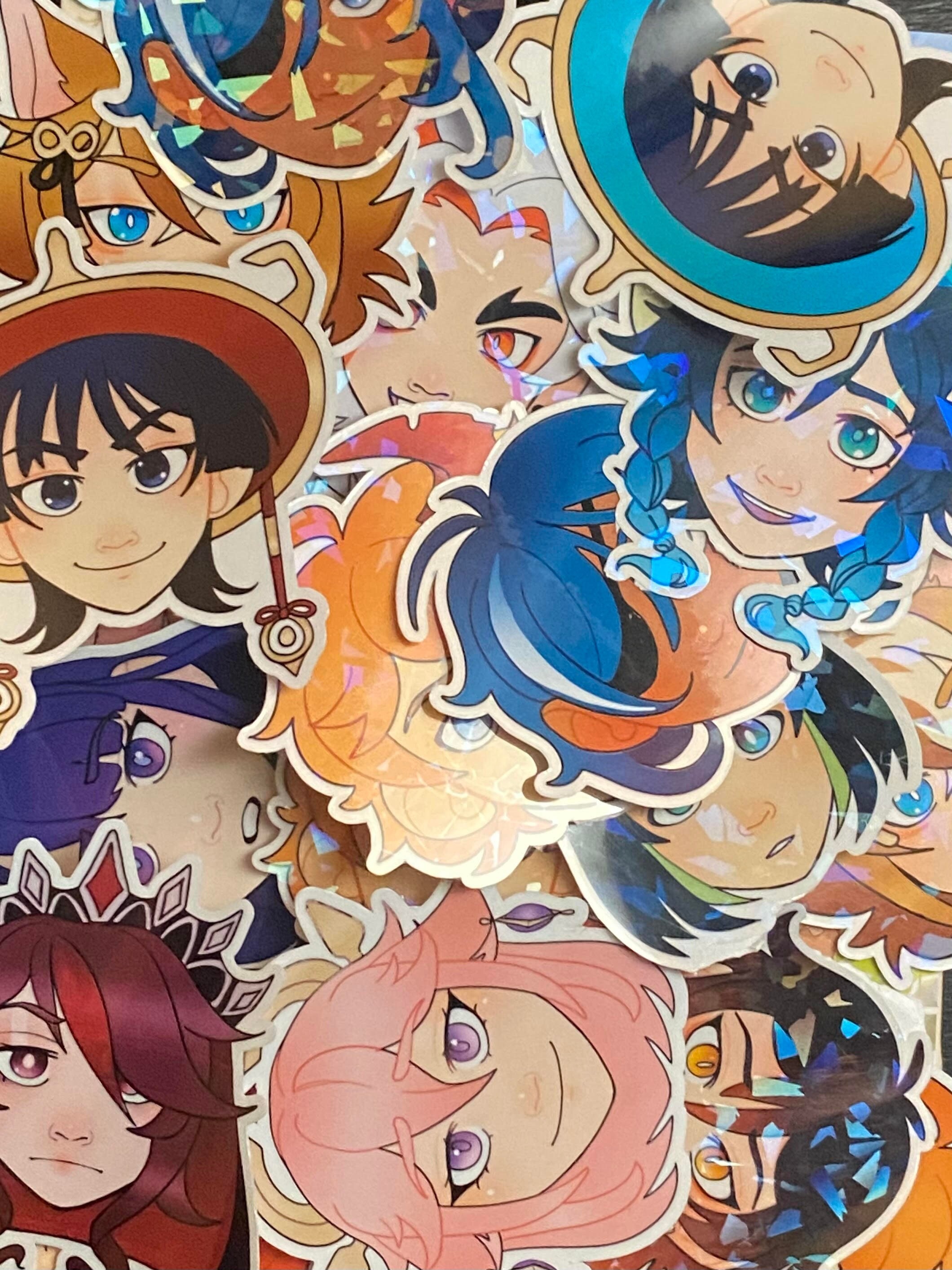 Genshin Impact Character Stickers Kaeya Diluc Venti - Etsy