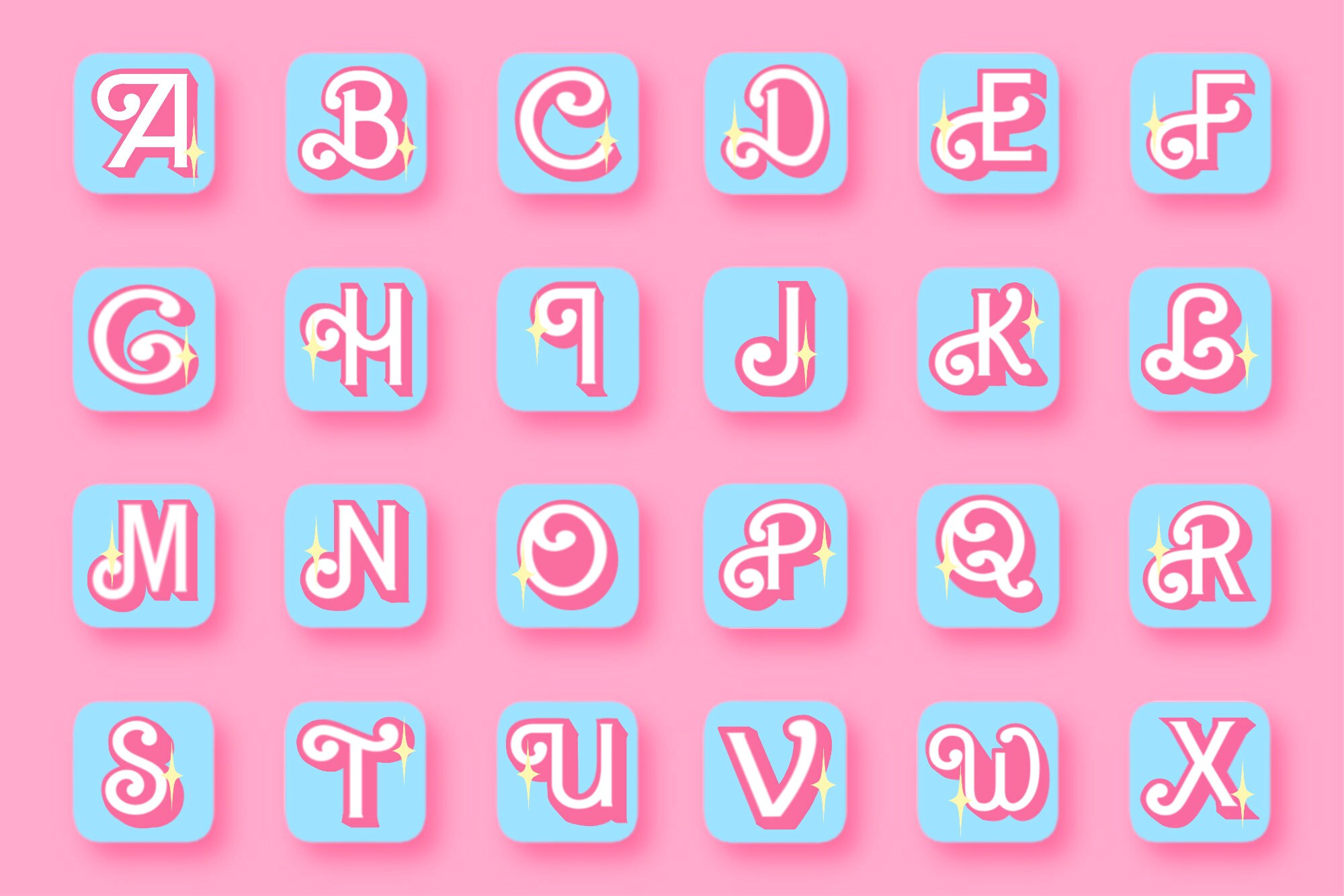 Hand Drawn Barbie Ios App Icon Pack - Etsy