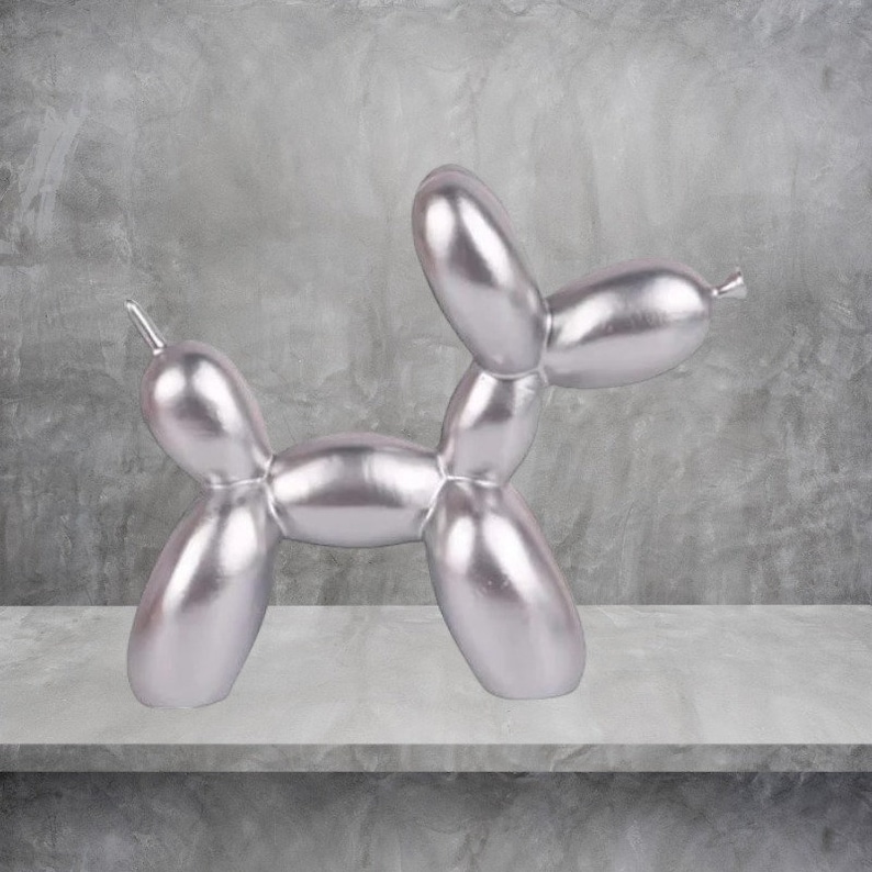 Escultura de perro con globo/adorno encantador/adorno para perro ...
