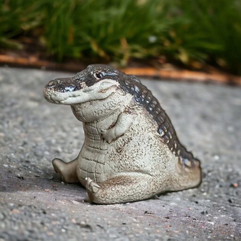 Crocodile Figurine Ceramic Alligator Sculpture Crocodile Sculpture ...