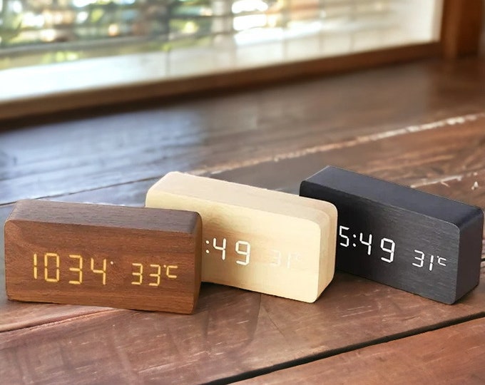 Nordic Korean Aesthetic LED Digital Clock Tik Tok White Clock Trendy ...