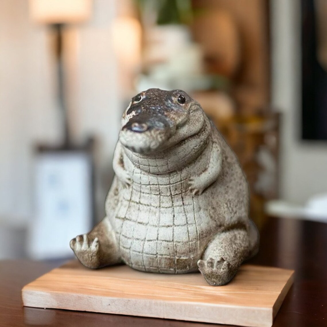 Crocodile Figurine Ceramic Alligator Sculpture Crocodile Sculpture ...