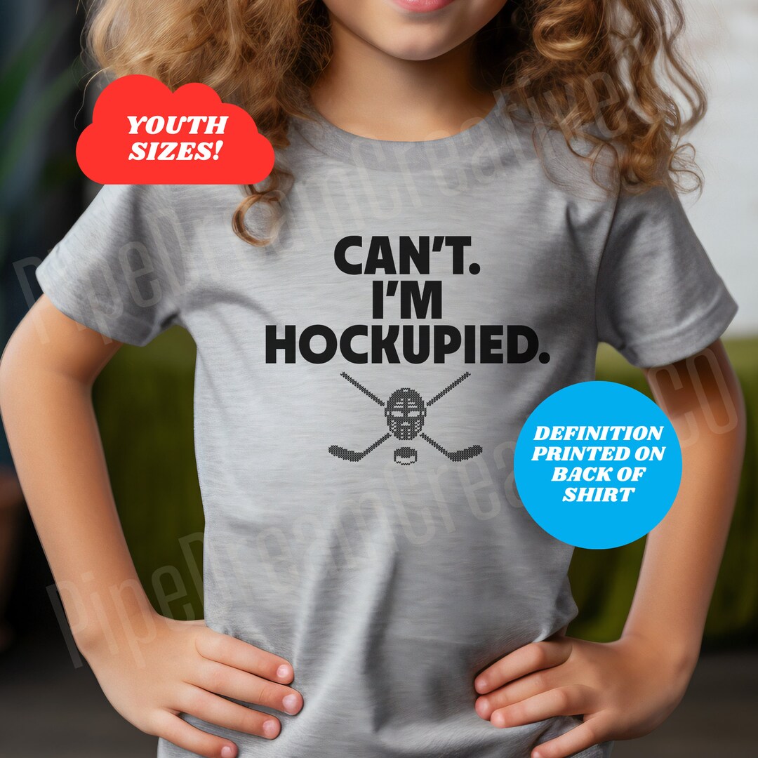 Youth Funny Hockupied Hockey Definition T-shirt - Etsy