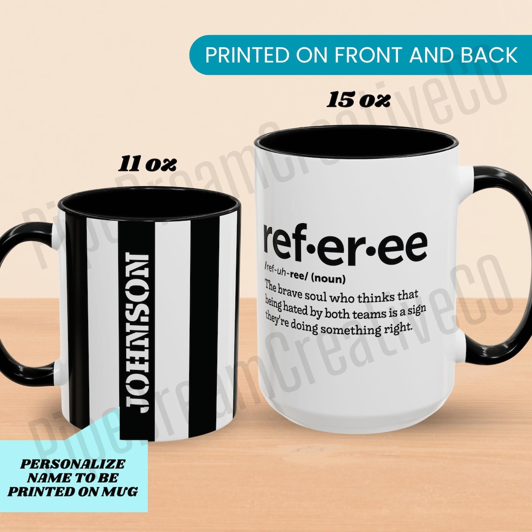 Sarcastic Referee Definition Mug for Ref Gift Personalized Sports Mug ...