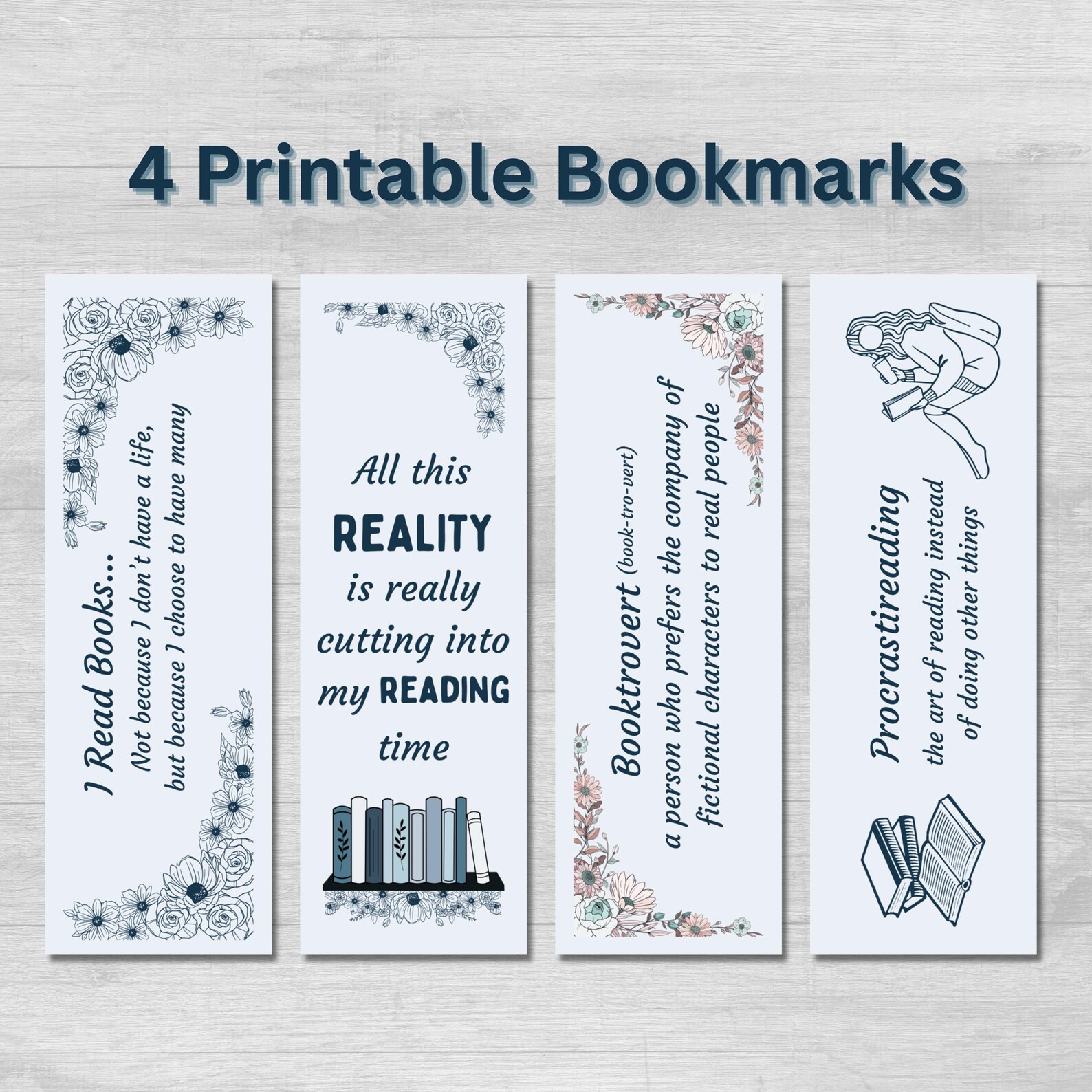 Printable Funny Bookmarks: Digital Sarcastic Bookmarks for Readers ...