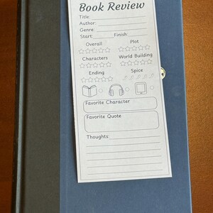 Printable Book Review Bookmark: Book Lover Gift Idea, Reading Group ...