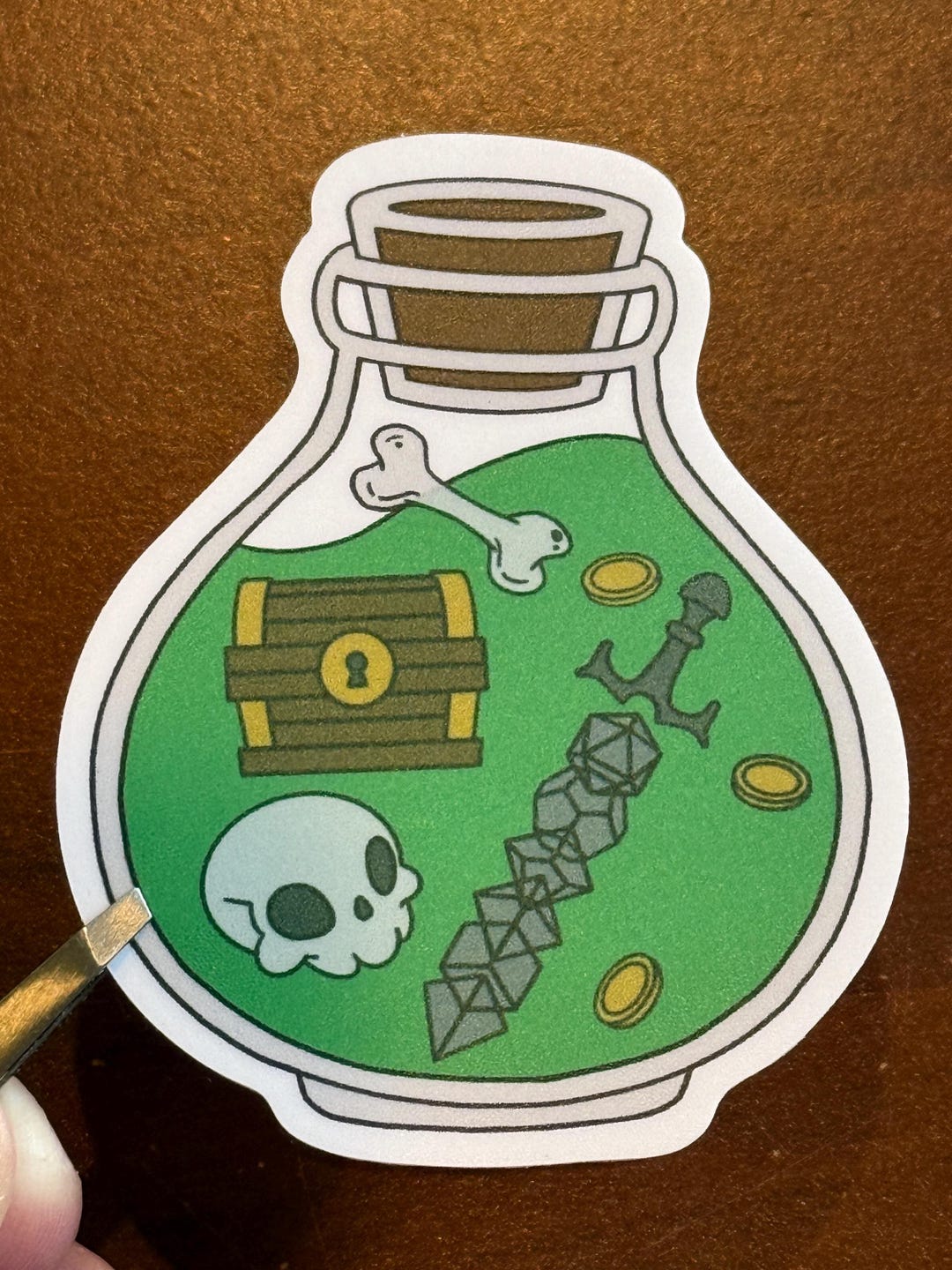 D&D Gelatinous Cube Potion Bottle Sticker: DND Funny Decor, Fantasy ...
